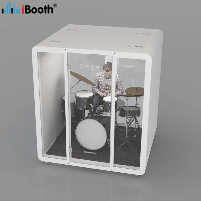 White Soundproof Drum Booth for Sale Soundproof Drum Booth Uk ...
