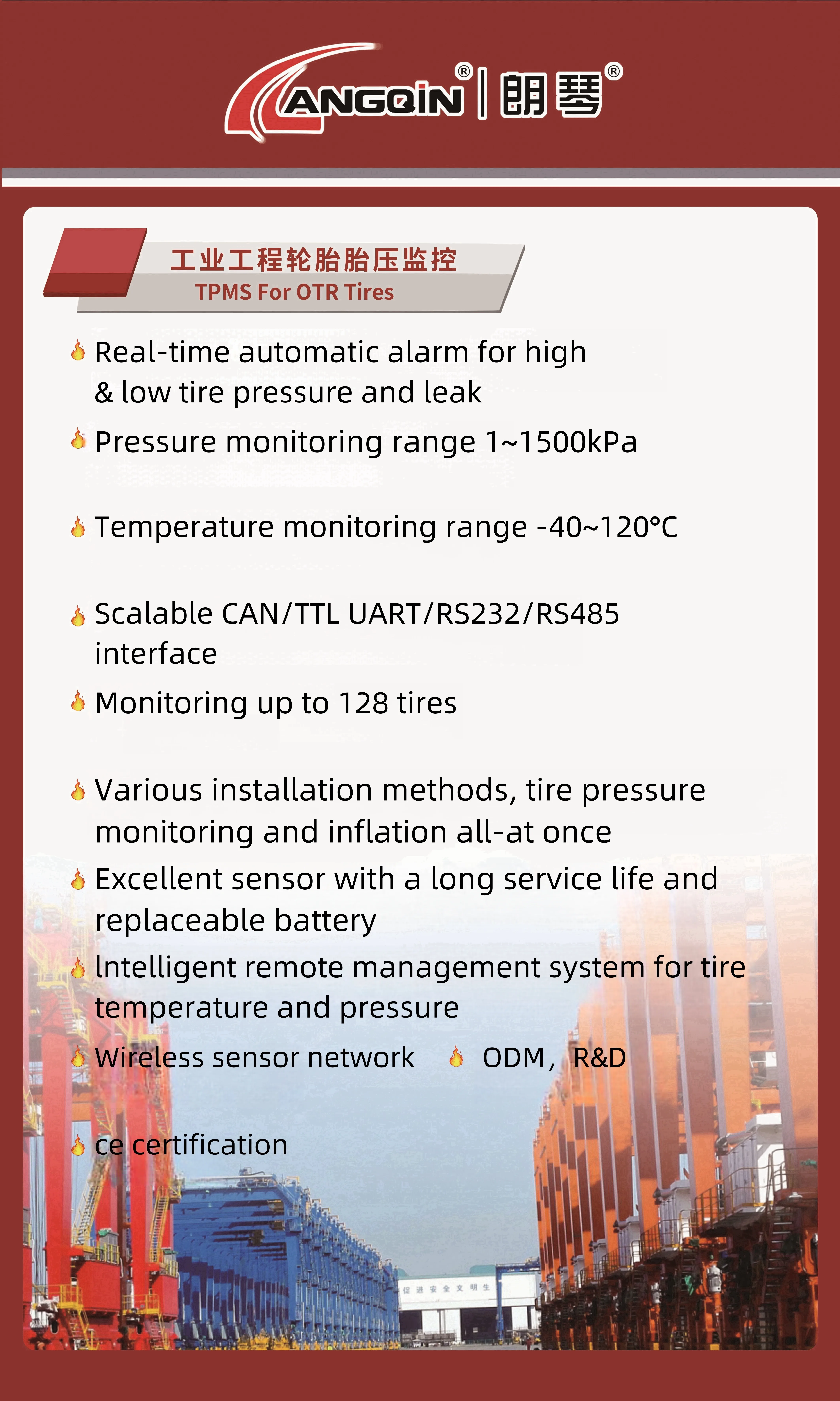 8 Wheels External Sensors Truck Bus Rv Trailer Tpms Sensor System With ...