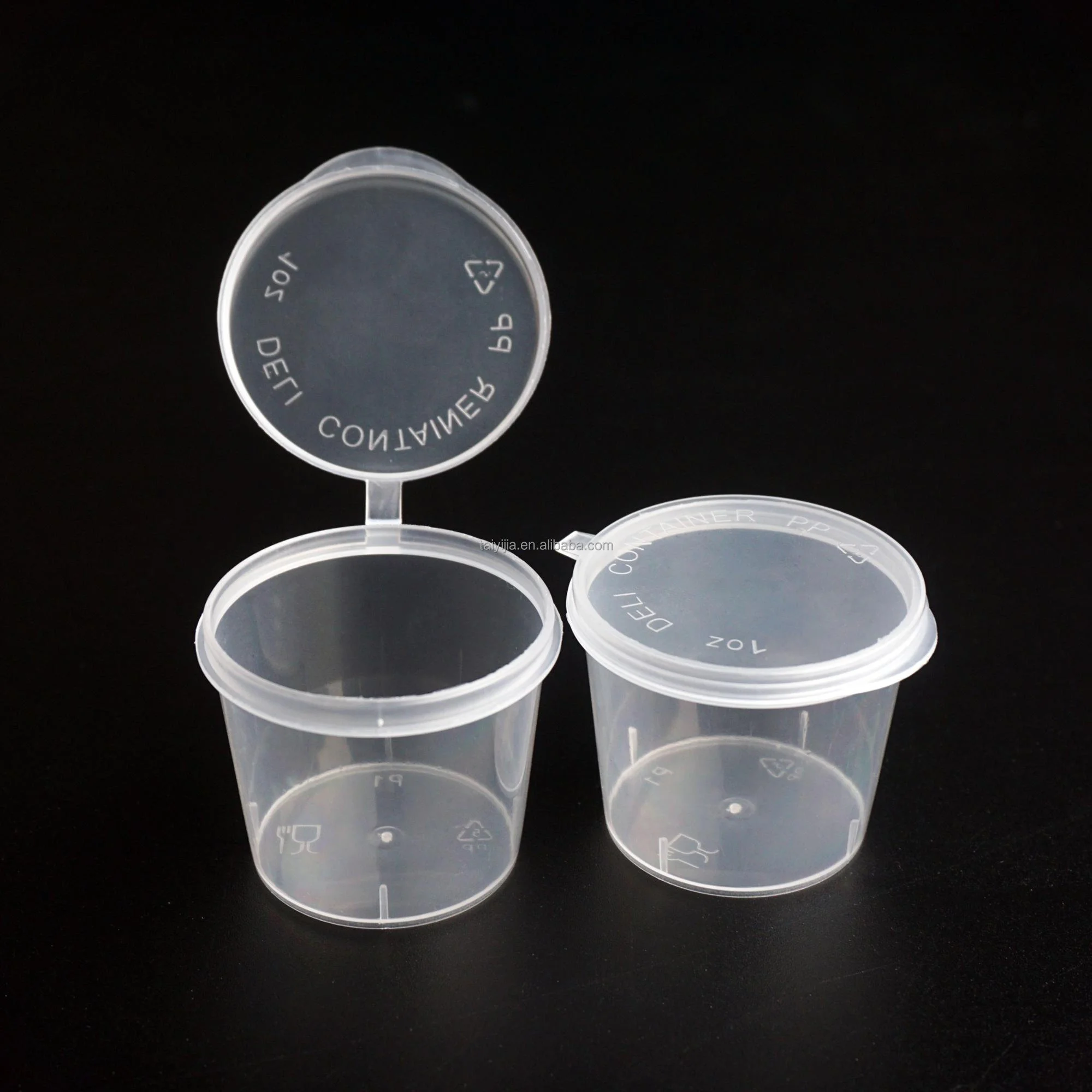 Saucer Cups with Lids Food Packaging Disposable pp Plastic Container ...