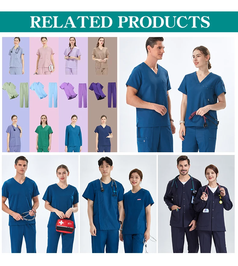Stretch Surgeon Nursing Scrub Set Surgical Medical Uniforms Doctors ...