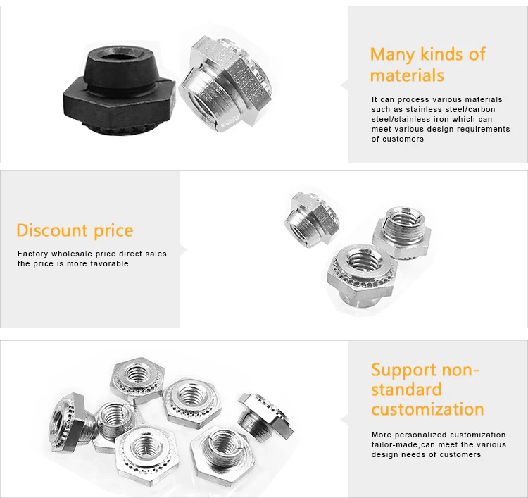 Factory Direct Sales Rohston Self-locking Pressure Riveting Nut Good Quality Hex Rivet Lock ...