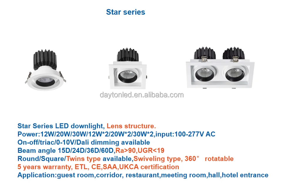 Star Series COB LED Ceiling Lights - Efficient & Durable