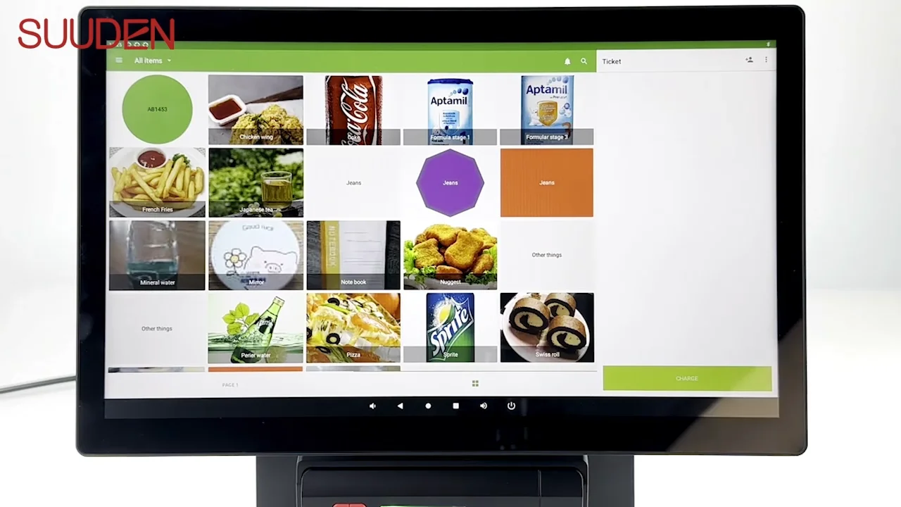 Fyj-f2 14.1'' Cash Register Touch Screen Restaurant Terminal Payment ...