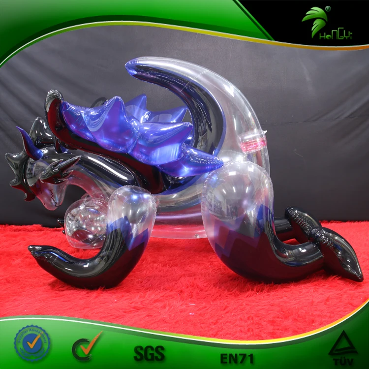 Hongyi Glossy PVC Inflatable Clear Dragon Toy for Adults