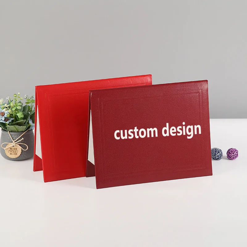 Custom Design Multifunctional Leather Certificate Holder Diploma Cover ...