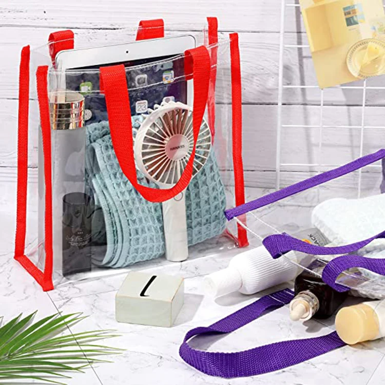 Custom Transparent Plastic Packing Pvc Handles Bags With Logo Clear Pvc ...