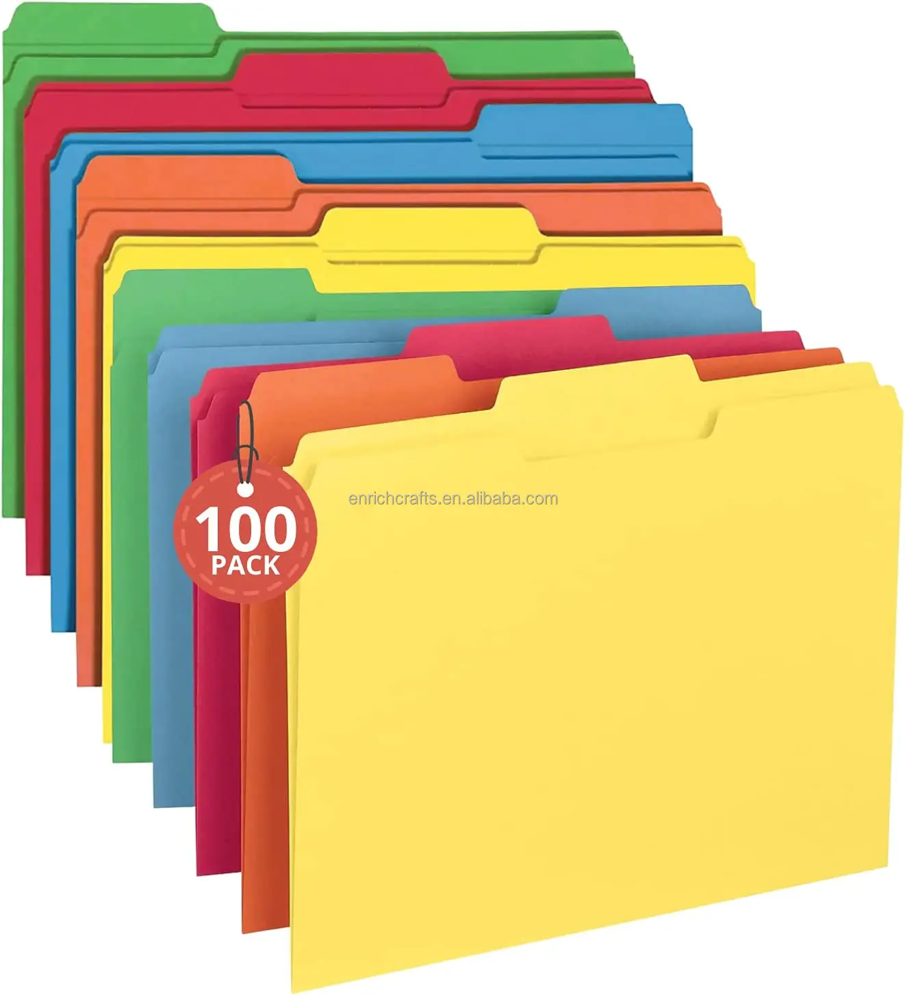 Enriching Two-Tone Color File Folder Letter Size Assorted Colorful ...