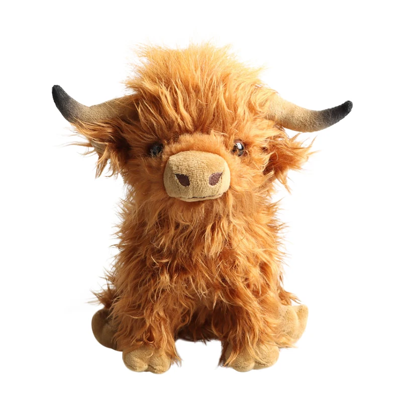 Custom Highlands Cows Brown Animal Weighted Plush Toy Stuffed Scotish ...
