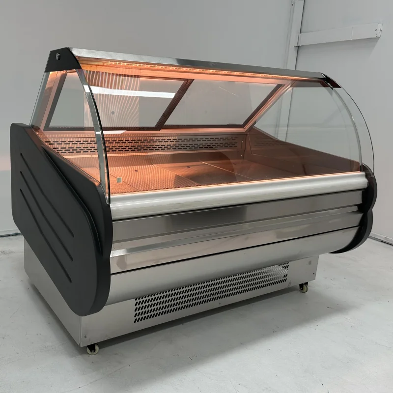 Meat and Cooked Food Display Showcase Cabinet Meat Display Chiller ...