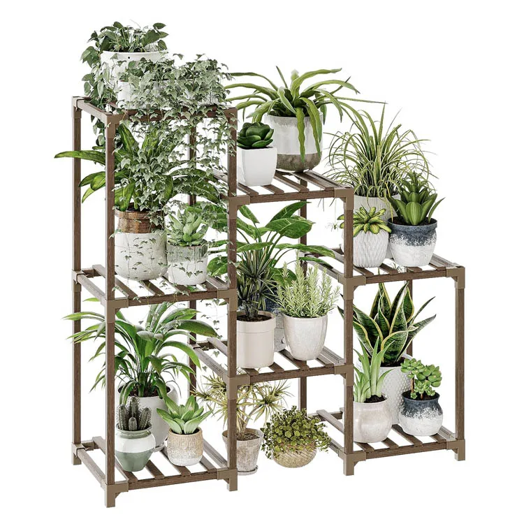 extra Large Plant Stand Indoor or Outdoor Wood Plant Rack Shelf for ...