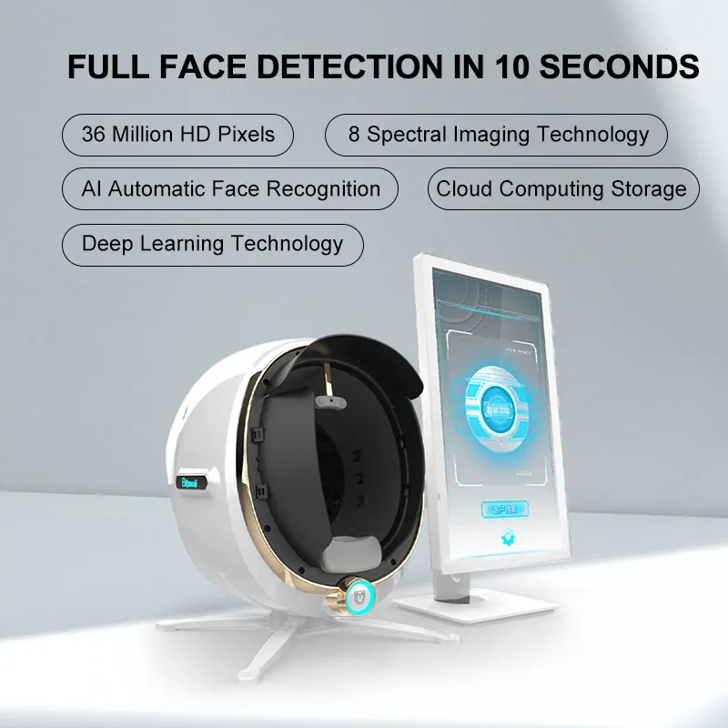 Portable 3d Ai Face Skin Diagnostics Analyzer Facial Tester Scanner ...