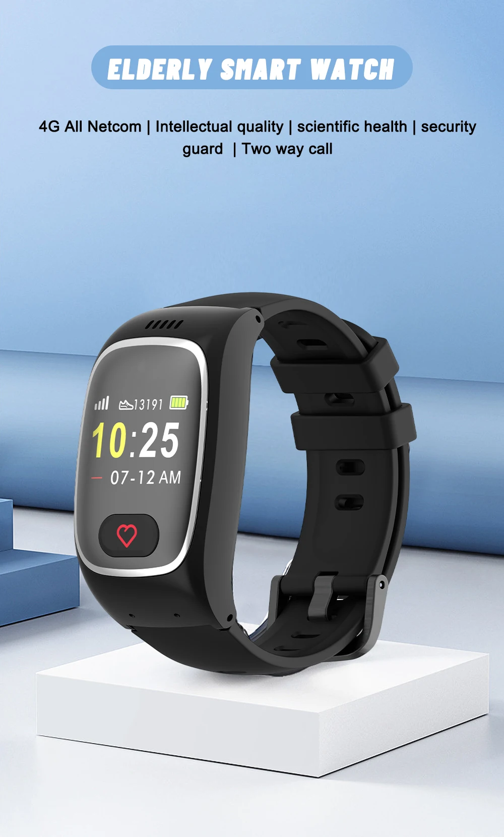 2024 GPS 4G WiFi LBS Location VL16 Smart Watch Sos with Fall Detection Alarm SOS Calling Health ...