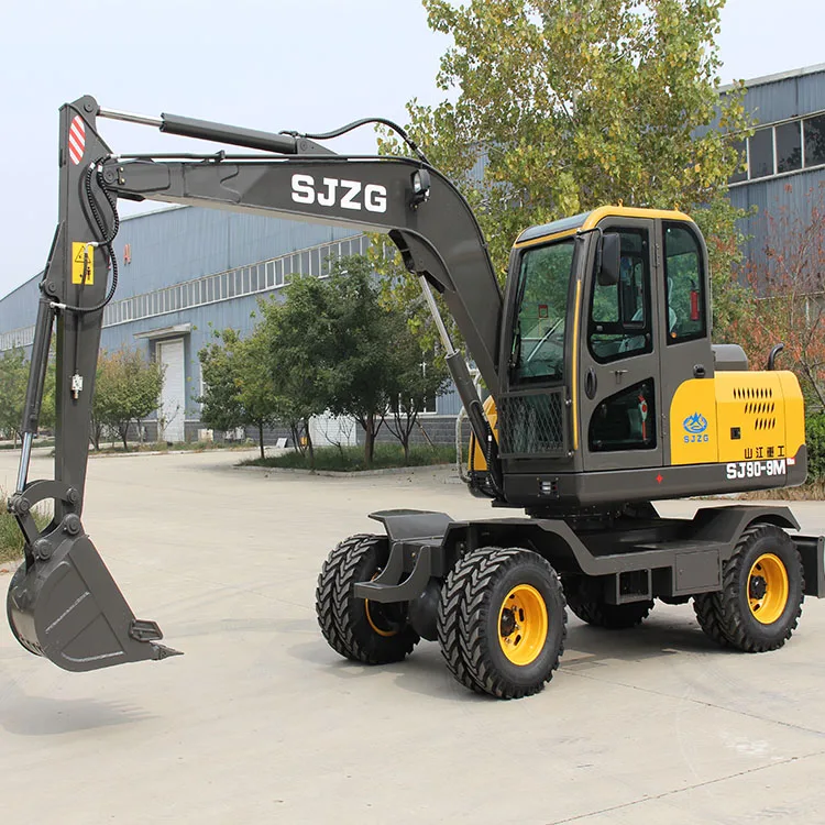 Hydraulic Digger Machine Wheeled Excavators Bucket Wood Loader Grabber ...