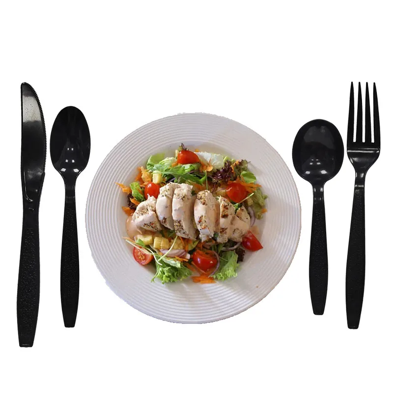 Polystyrene Black Ps Cutlery Kit Individually Wrapped Cutlery Kits ...