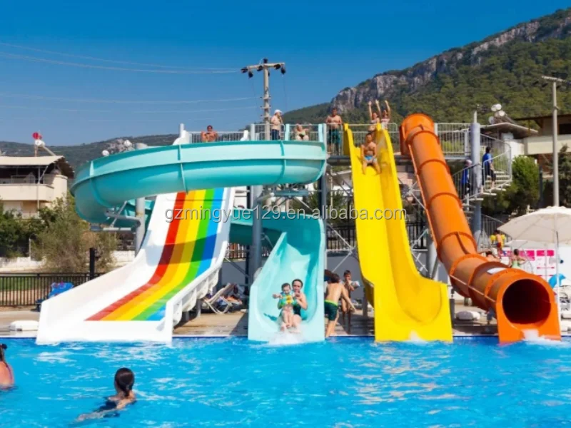 Outdoor Large Water Park Design Water Slides House Set Aquatic ...