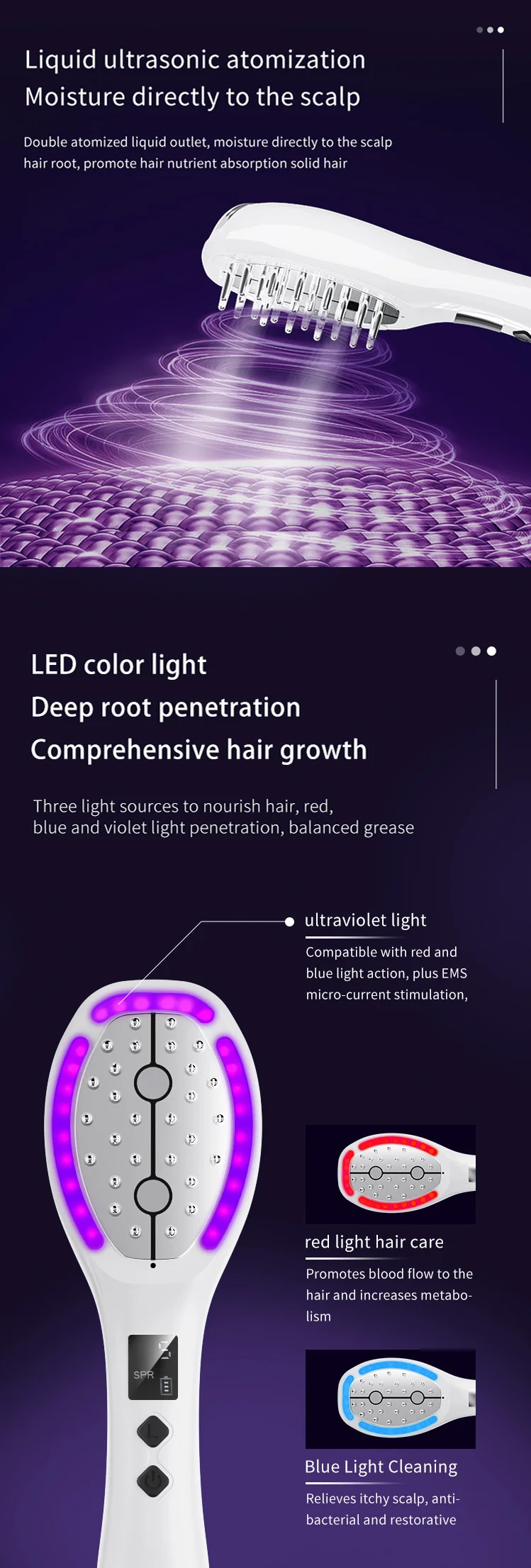 New Hair Nutrient Liquid Applicator Hair Growth Comb Potion Dispenser ...