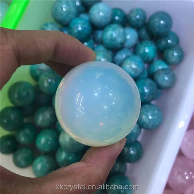 Wholesale Carved Healing Crystal Spheres White Opal Balls For Home ...