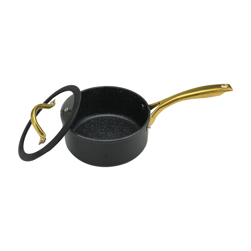 8PCS Granite Cooking Pots Cookware Set Nonstick Rose Gold Black New ...