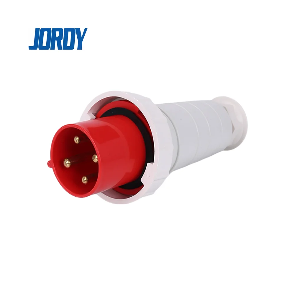 IP67 Industrial Plug And Socket 380-415V 63A 3P+E 4 Pin Connector ...