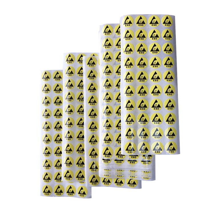 Yellow Anti-static Warning Label Esd Caution Stickers Electrostatic ...