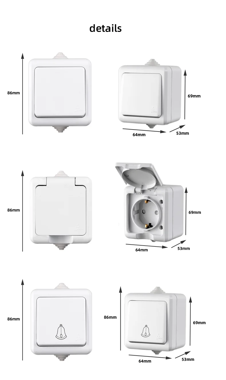 Factory Europe Standard Surface Mounted Grounding Waterproof Outdoor ...