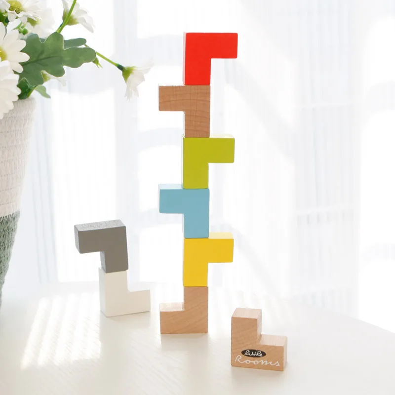 Children Classic Educational Learning Play Wooden Toys Block Wooden 3d ...