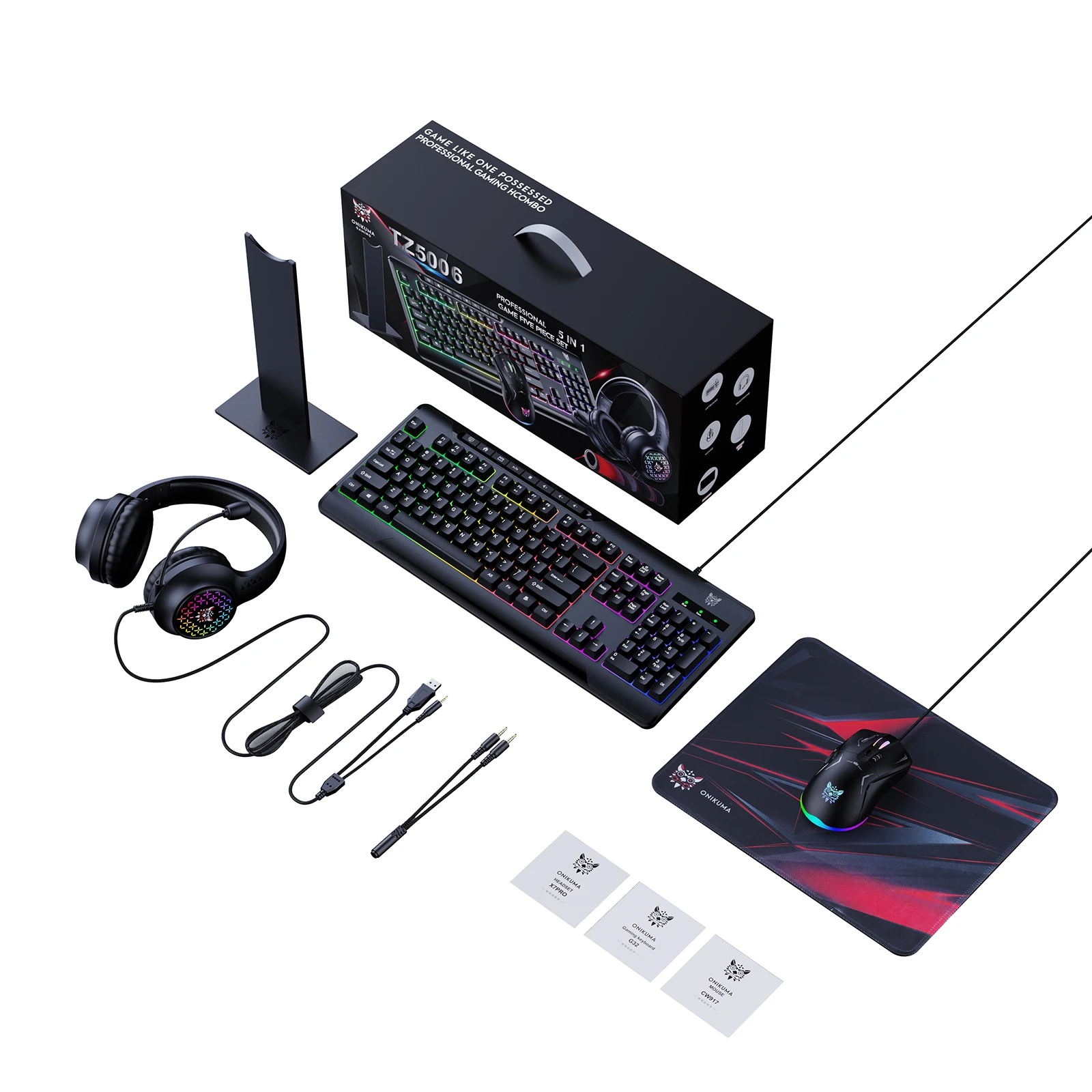 Onikuma Tz5006 Wholesale Custom Gamer Keyboard Mouse Headphone Combo ...