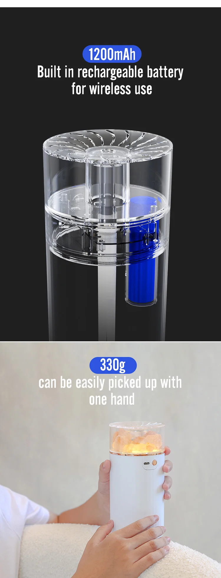 IMYCOO Salzlampen - Essential Ultrasonic Air Humidifiers