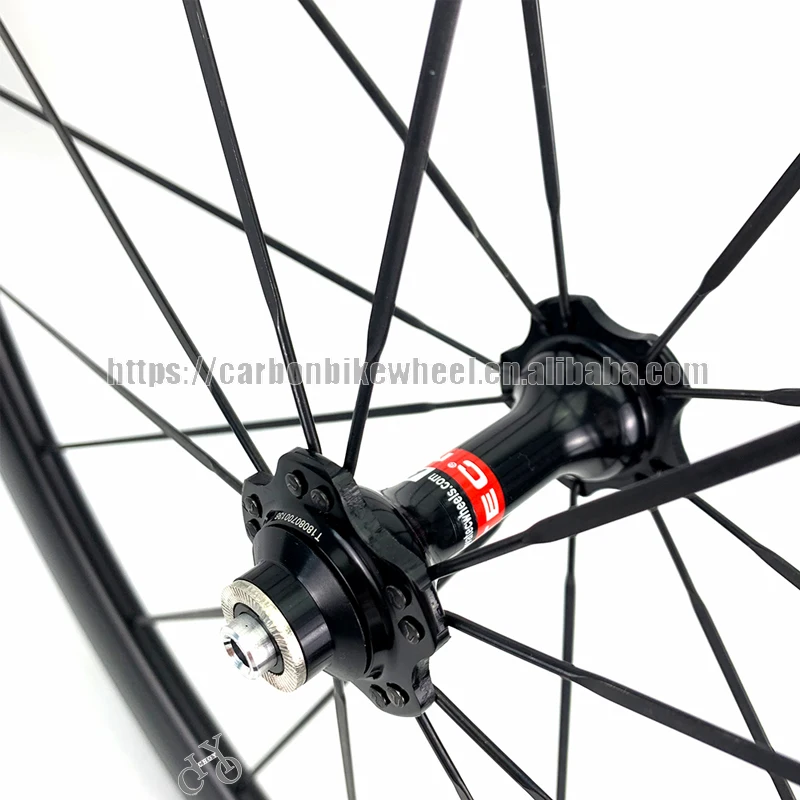 Carbon Fiber Wheelset 700c 50mm Clincher Road Bike Wheels 25mm Width V ...