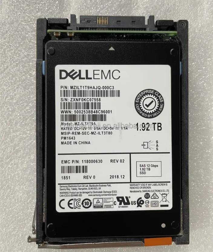 Unity D3f D2sfxl2 1920 1 92tb 12gb Sas Ssd 005052582 005052583 Buy