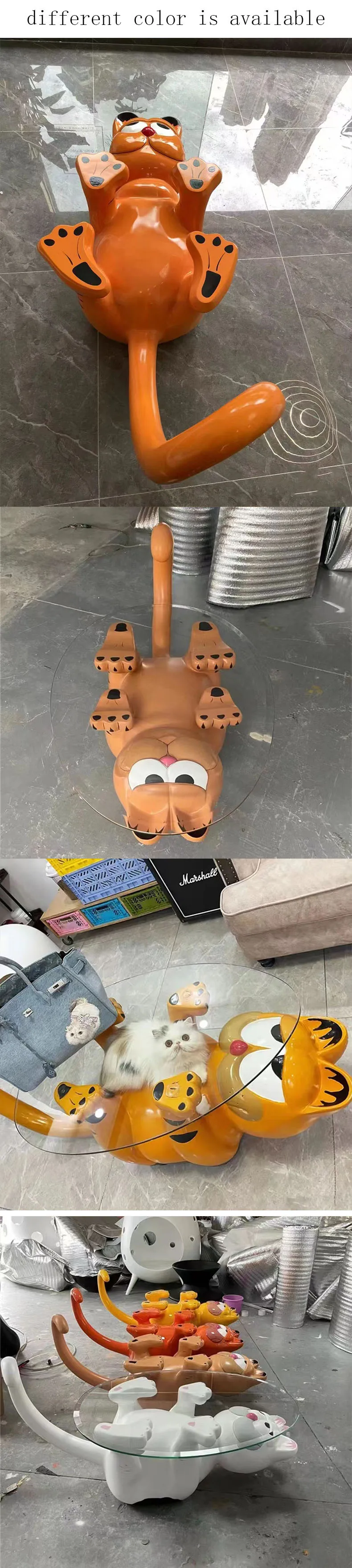 Designer Glassfiber Coffee Table Living Room Luxury Garfield Coffee ...