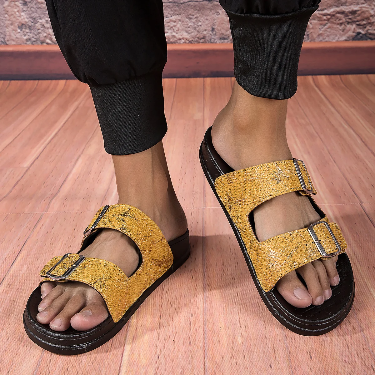 High Quality Custom Logo Designer Slippers Student Arch Cork Foot-bed ...