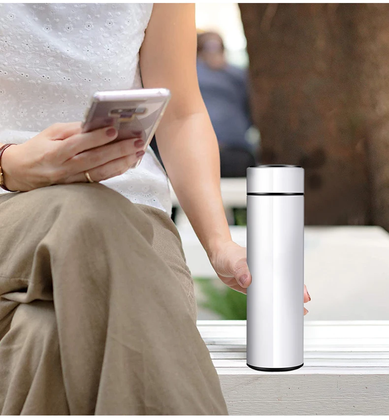 Double Digital Vacuum Insulation 500ml Thermos Tumbler Stainless Steel ...