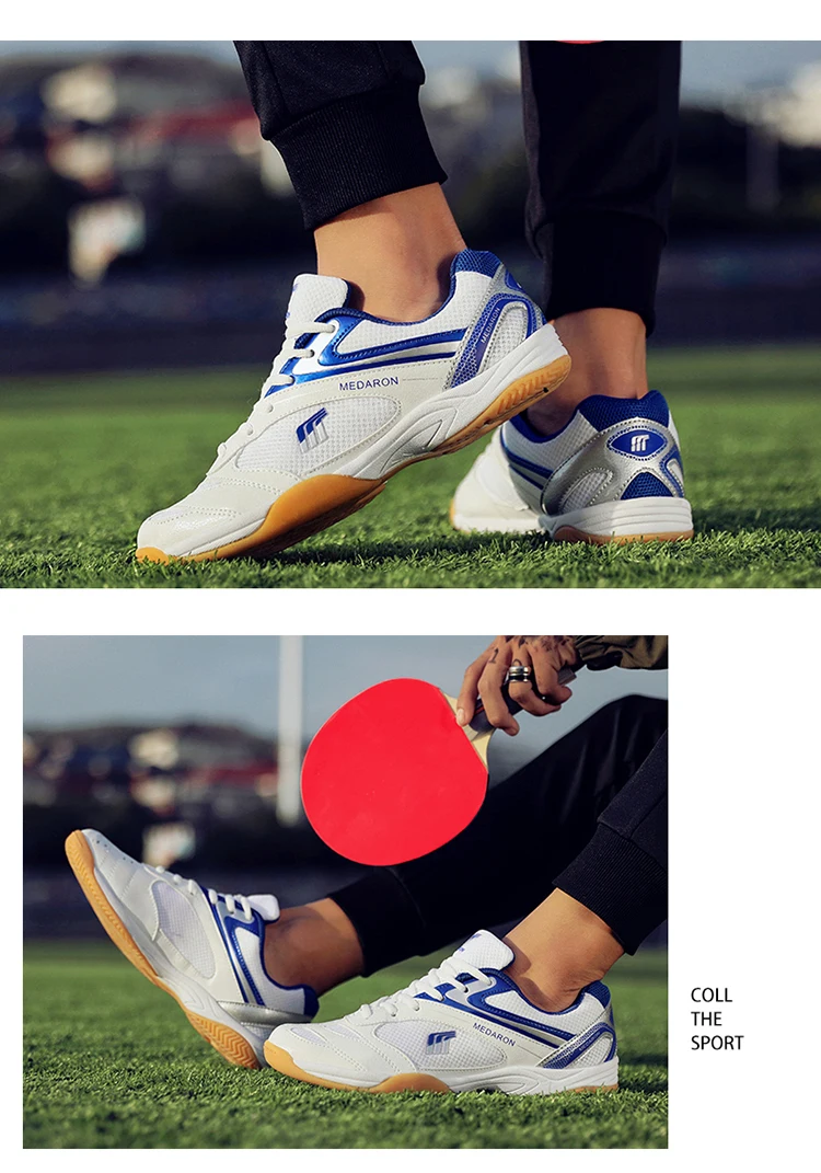 MEDARON 2021 Summer Men's White Table Tennis Sport Shoes