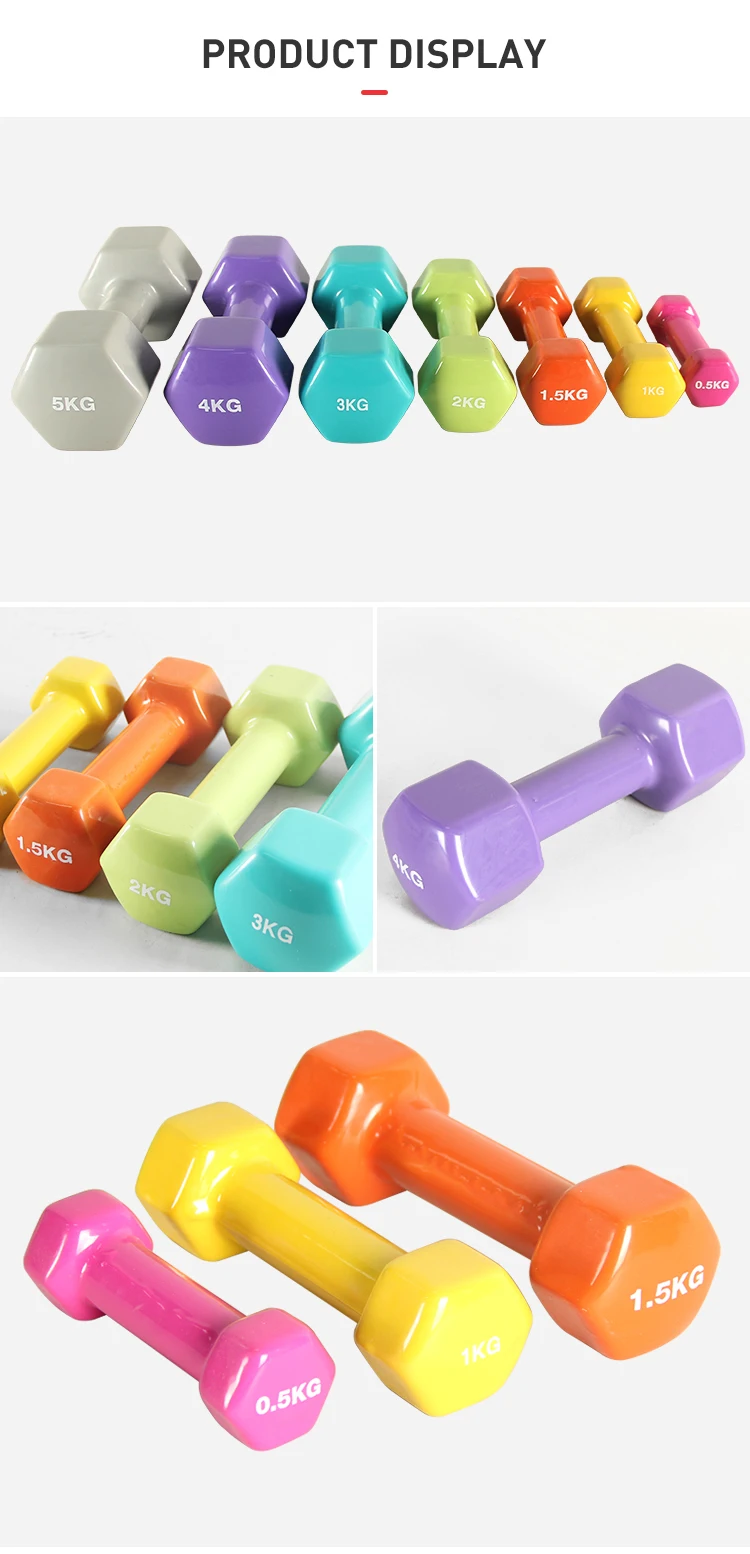Colorful Hexagonal Dumbbells - Perfect for All Fitness Levels