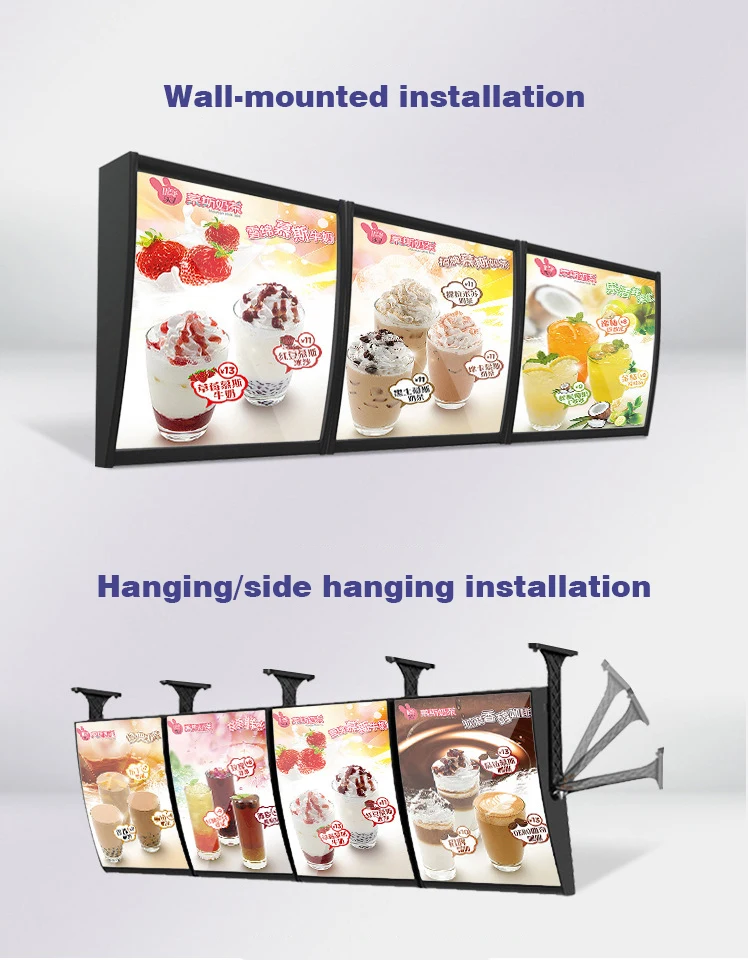LED Menu Board - Illuminate Your Fast Food Cafe Display