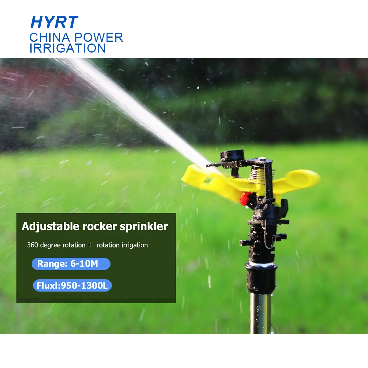 High Quality 360 Degree Water Sprinkler 3/4" And 1/2'' Plastic Impact ...