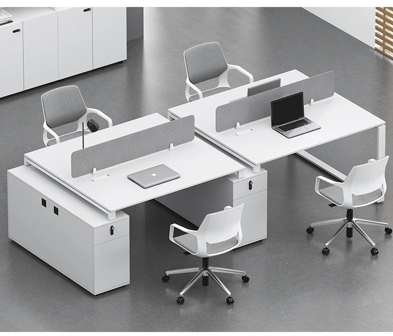 Modern Metal Frame Bench Desk Modular Office Workstation 2 4 6 Person ...