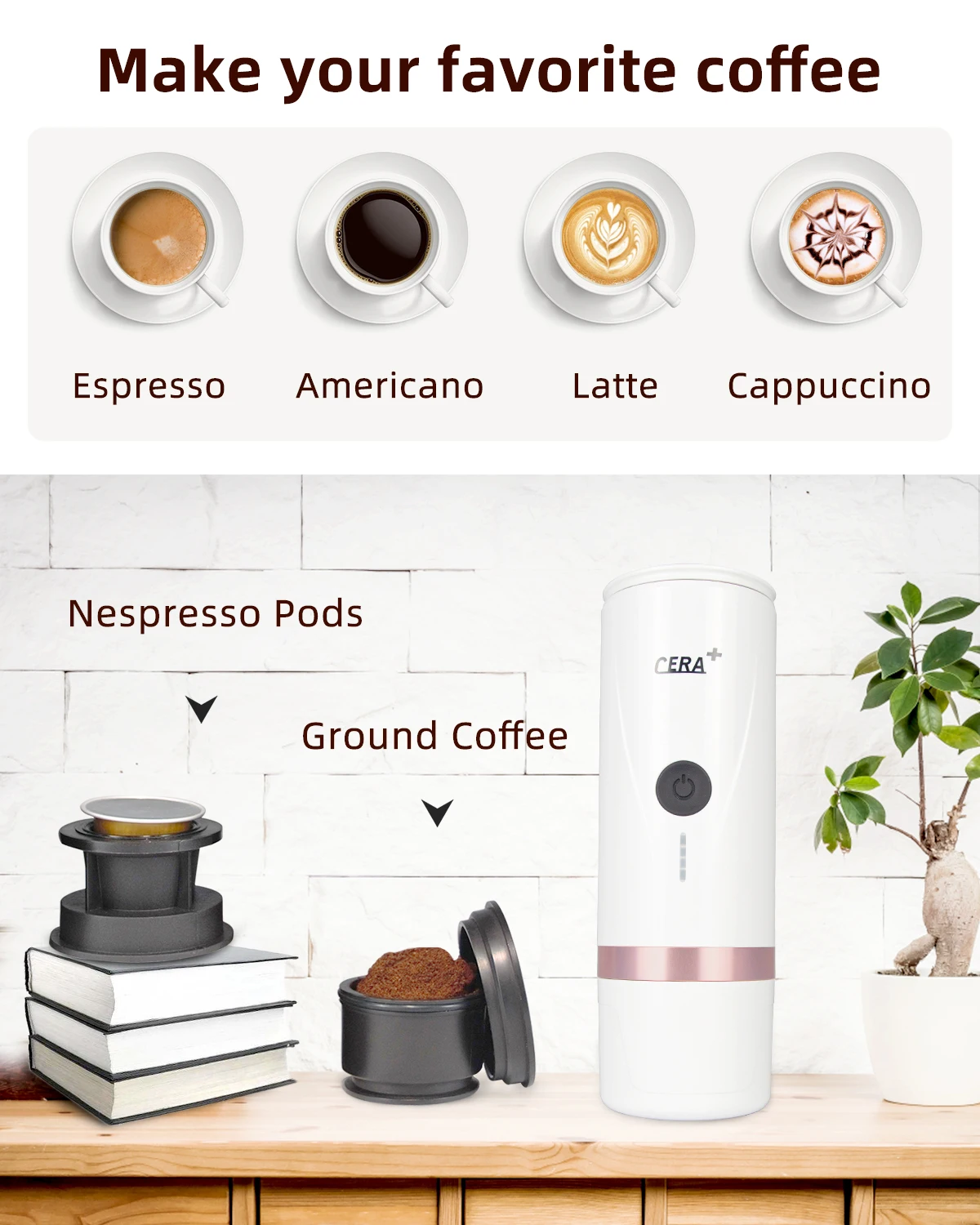 Portable Coffee Maker Portable Pod Coffee Maker Mini Automatic Espresso ...