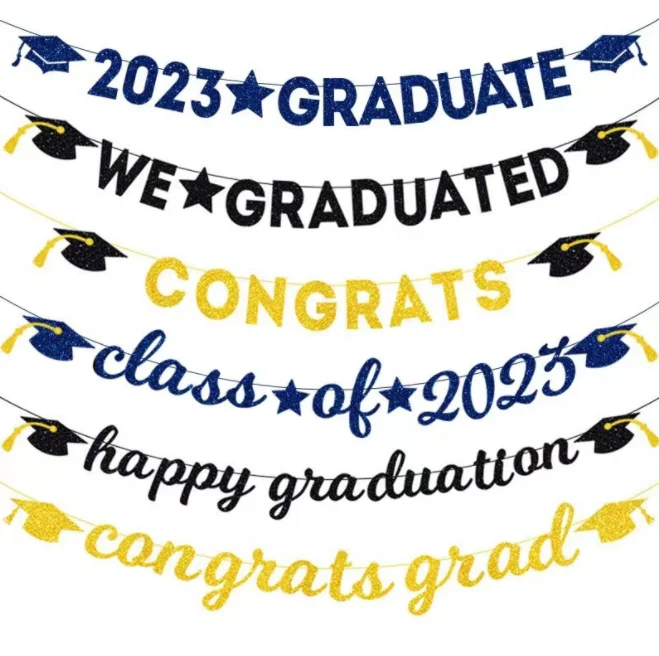 2025 Graduation celebration Party Glittering congrats You did it/We Are ...