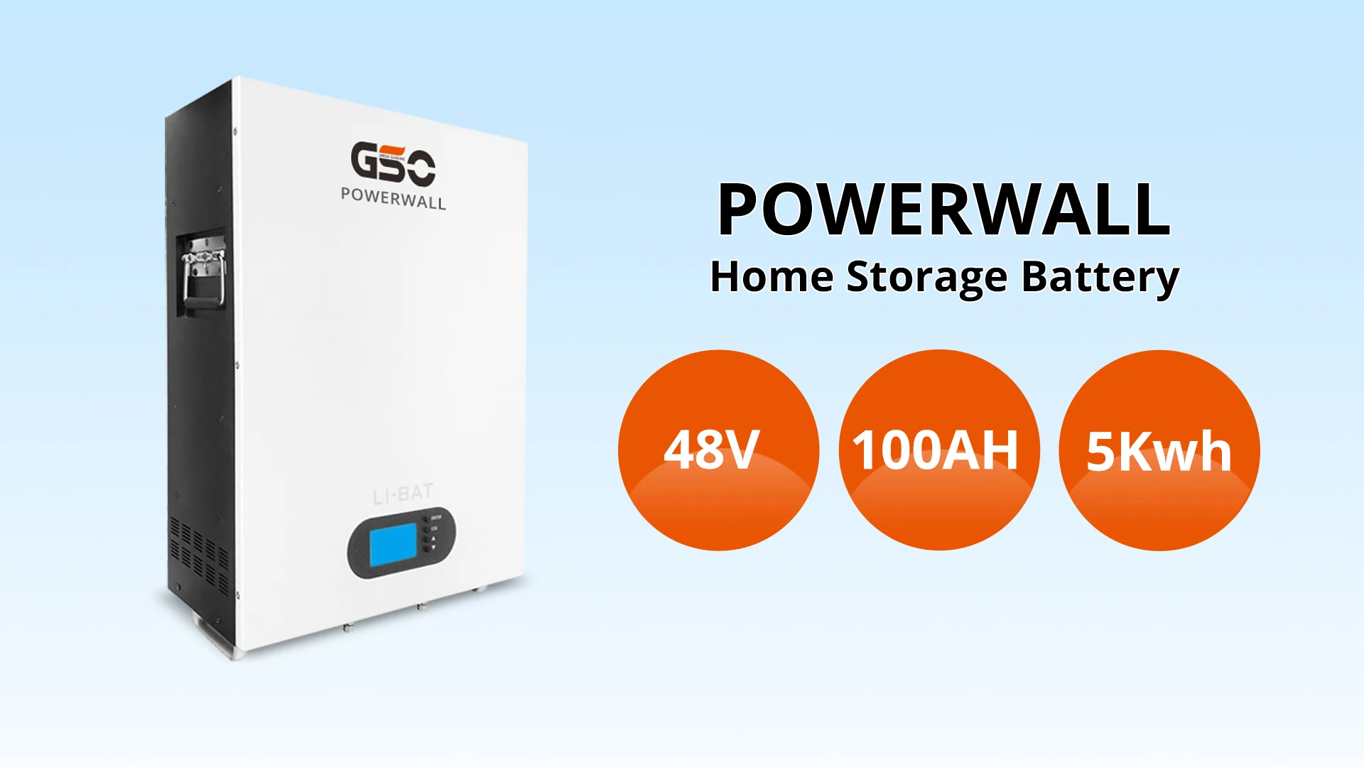 48v 100ah Solar Lifepo4 Powerwall Deep Cycle Battery Back Up Battery ...