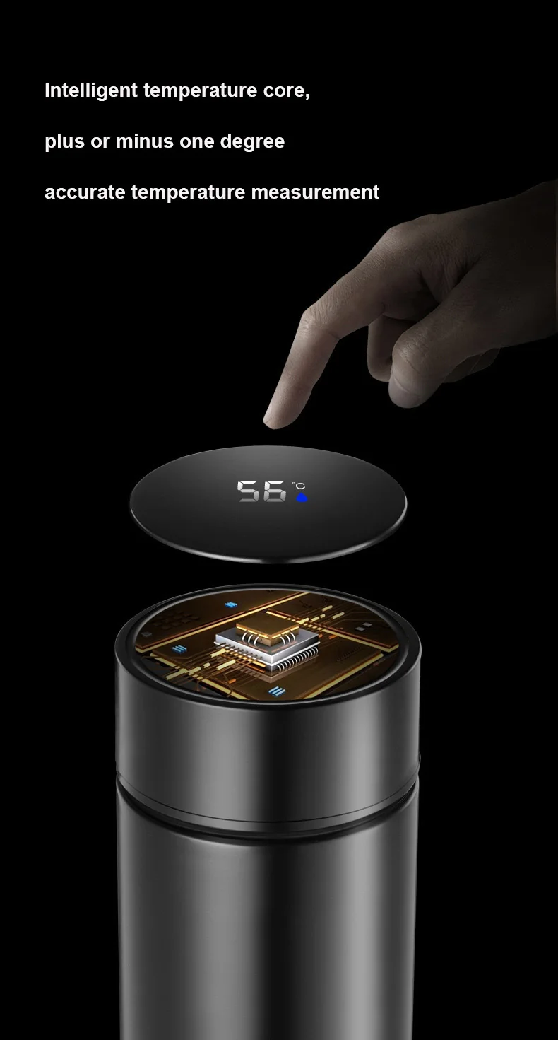 Smart Stainless Steel Intelligent Display Temperature Thermos Cup Food ...