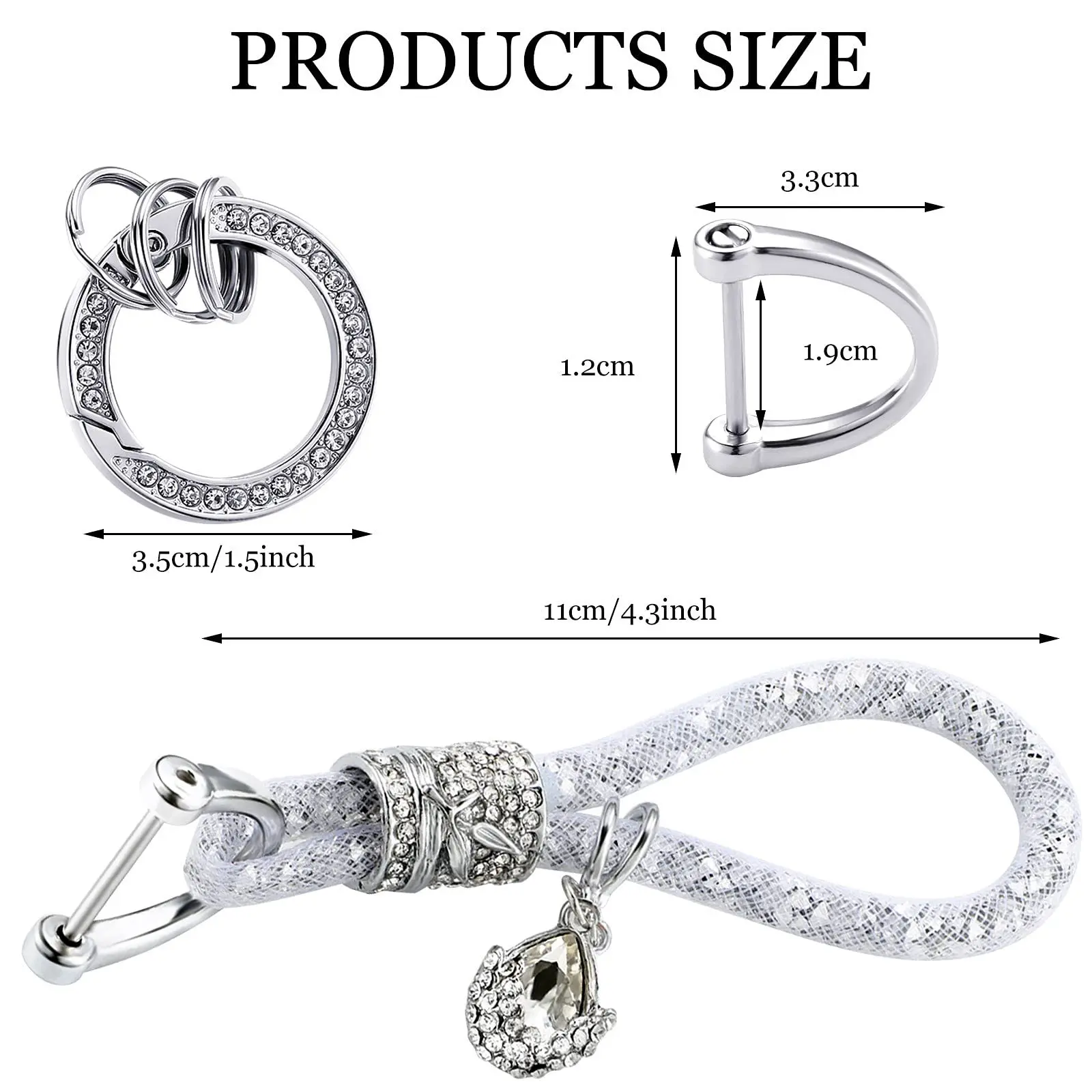 Crystal Bling Key Chains - Fashionable & Durable Accessories