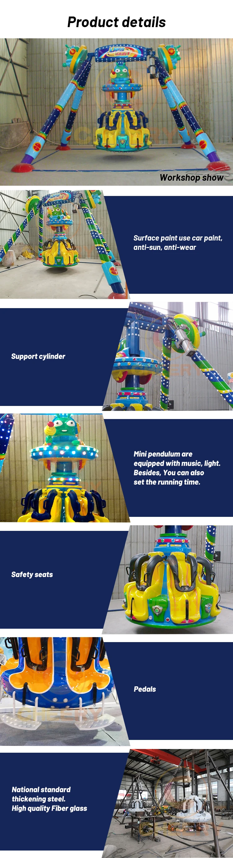 Custom Theme Park Attraction - Mini Pendulum Ride for Kids