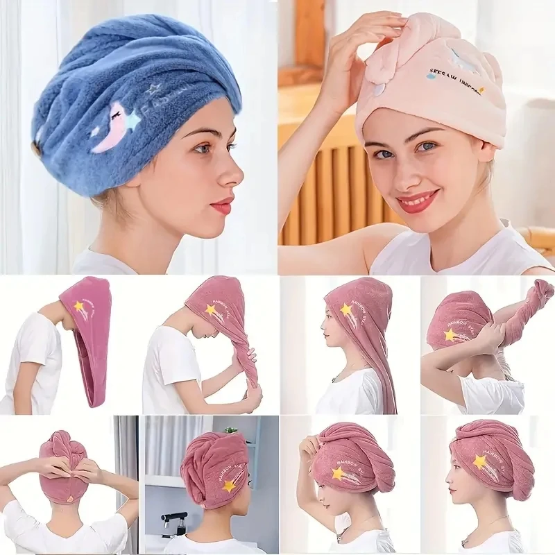 Wholesale Salon Dry Hair Towel Embroidered Microfiber Hair Towel For ...