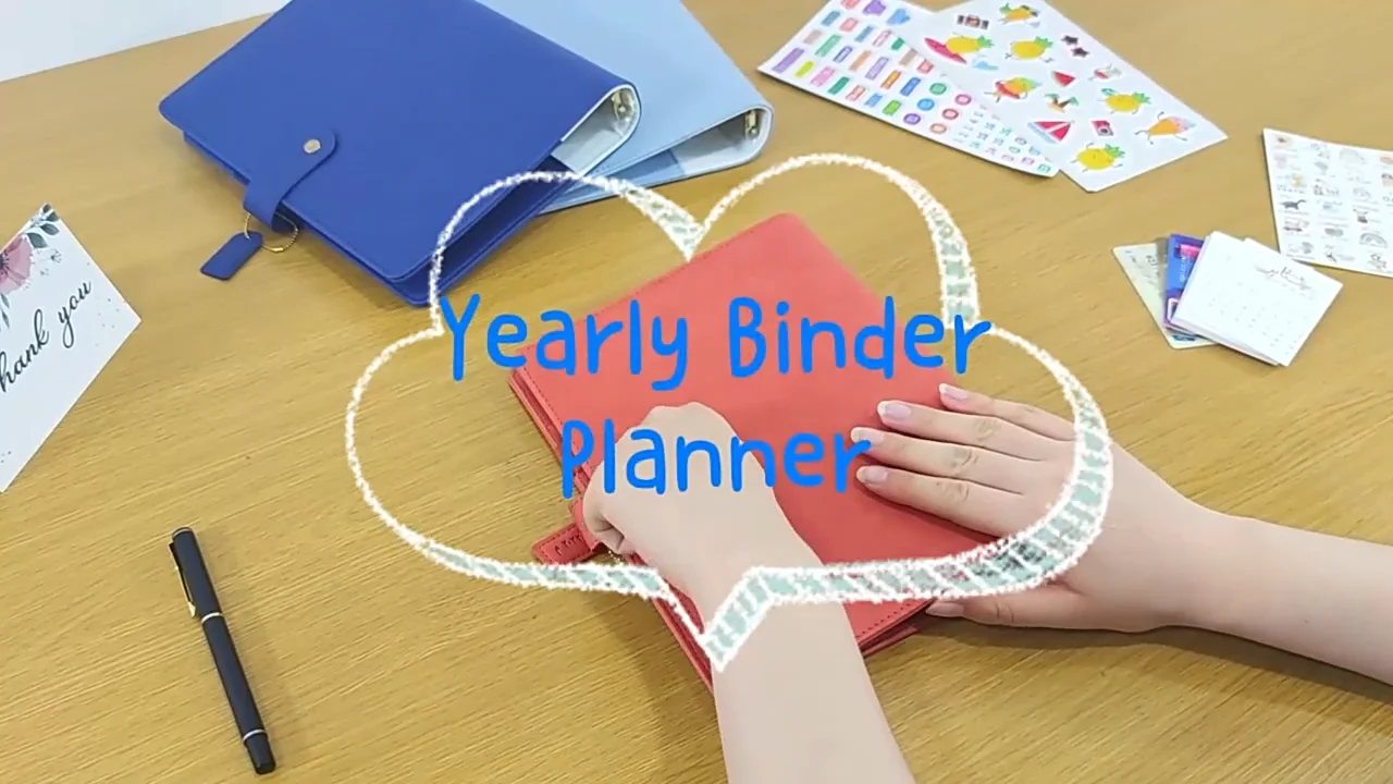 Custom 2024 2025 Loose Leaf Weekly Yearly Binder Planner With Tag - Buy ...