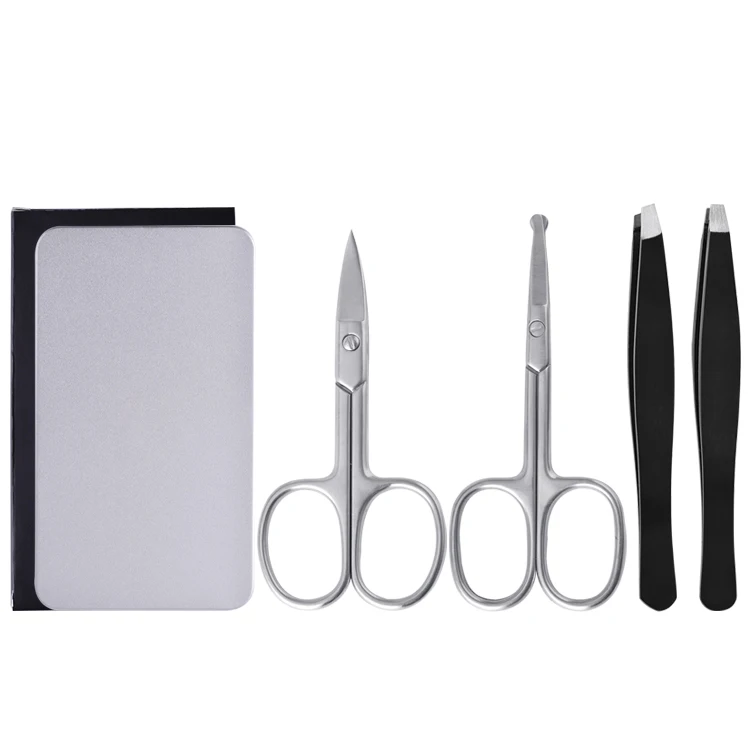 Professional 4-piece Stainless Steel Makeup Scissor Set Eyebrow ...