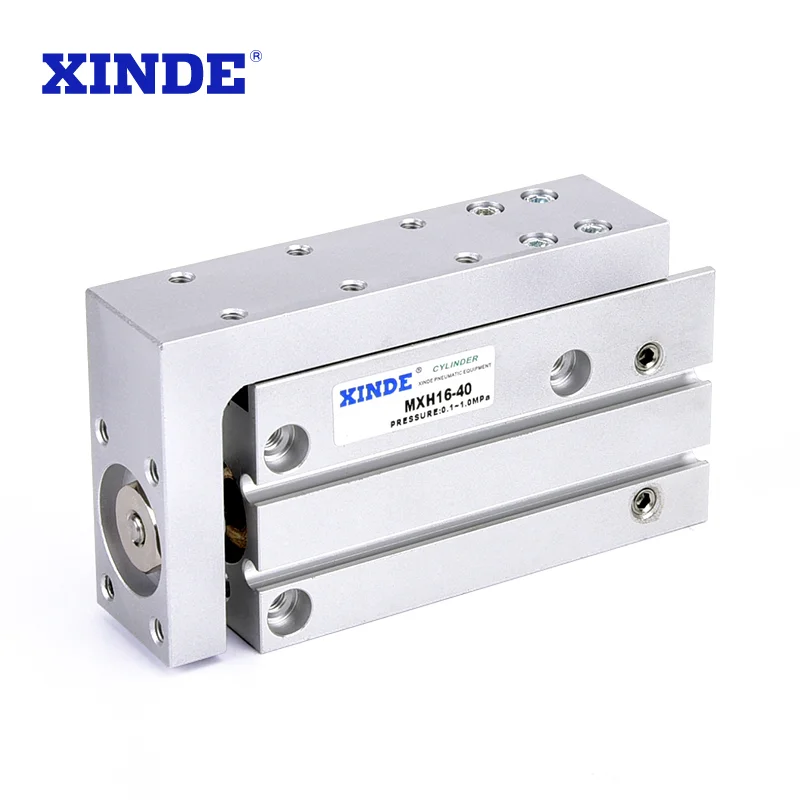Precision Pneumatic Small Rail Slide Air Sliding Table Cylinder MXH20-5 ...