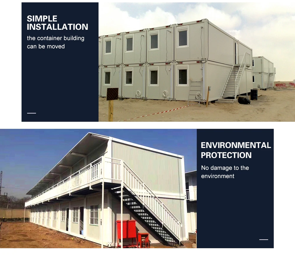 20 Ft Shipping Container House Steel Structure Galvanized Prefab Frame ...