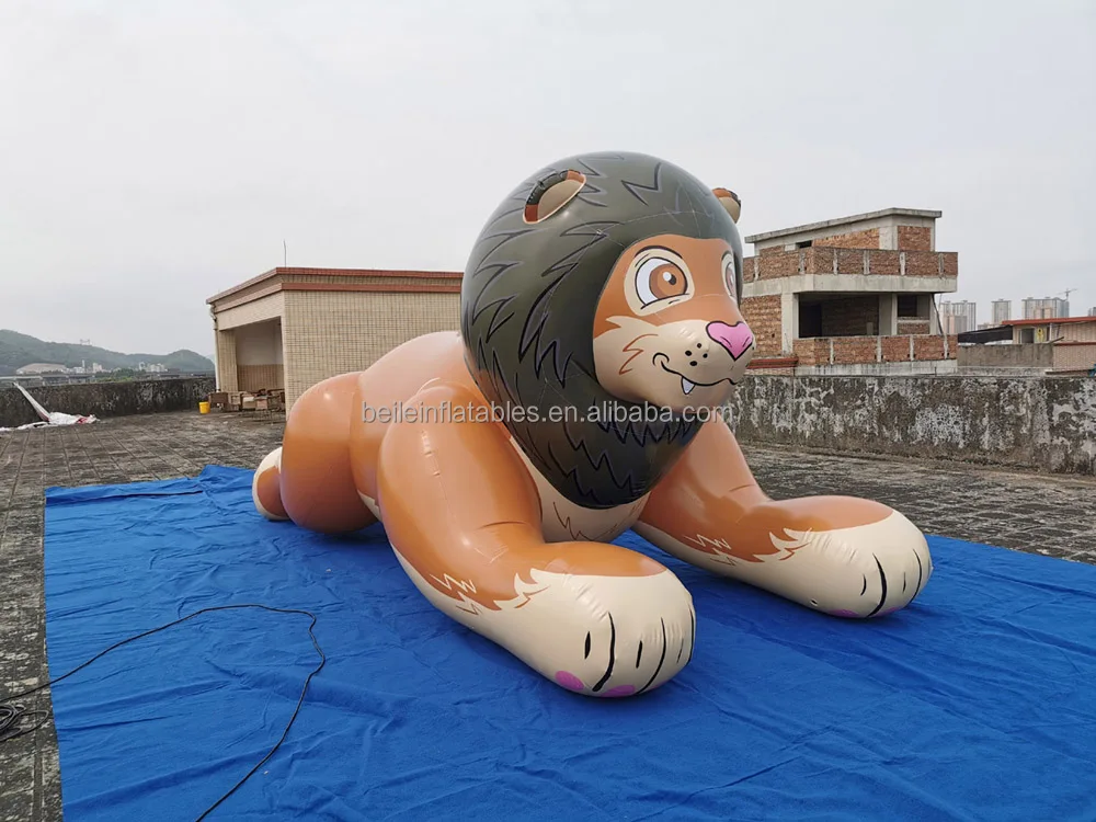 Beile New Design PVC Inflatable Lion for Cartoon Addicts